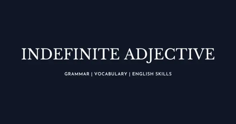 Indefinite Adjectives | (Definition and Examples) Guide [year]